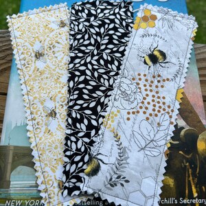 Vine Fabric Bookmark Floral Print Bookmark Flower Bookmarks Fabric ...