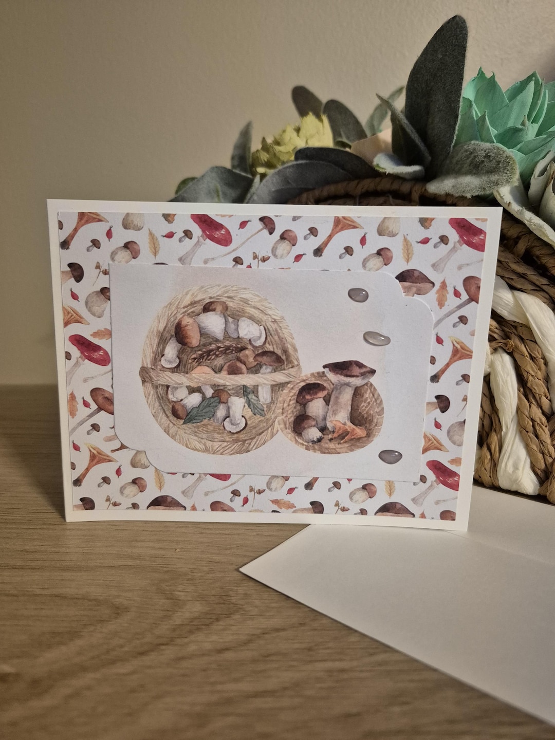 Handmade Mushroom Greeting Card: Vintage-inspired Boho Card - Etsy