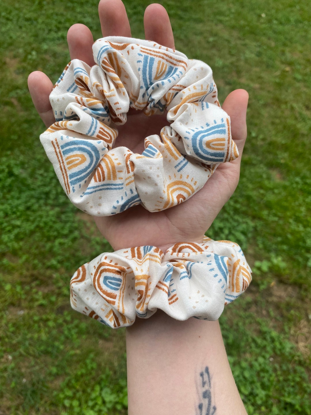 Boho Rainbow Scrunchies Rainbow Hair Bows Boho Scrunchies Boho ...