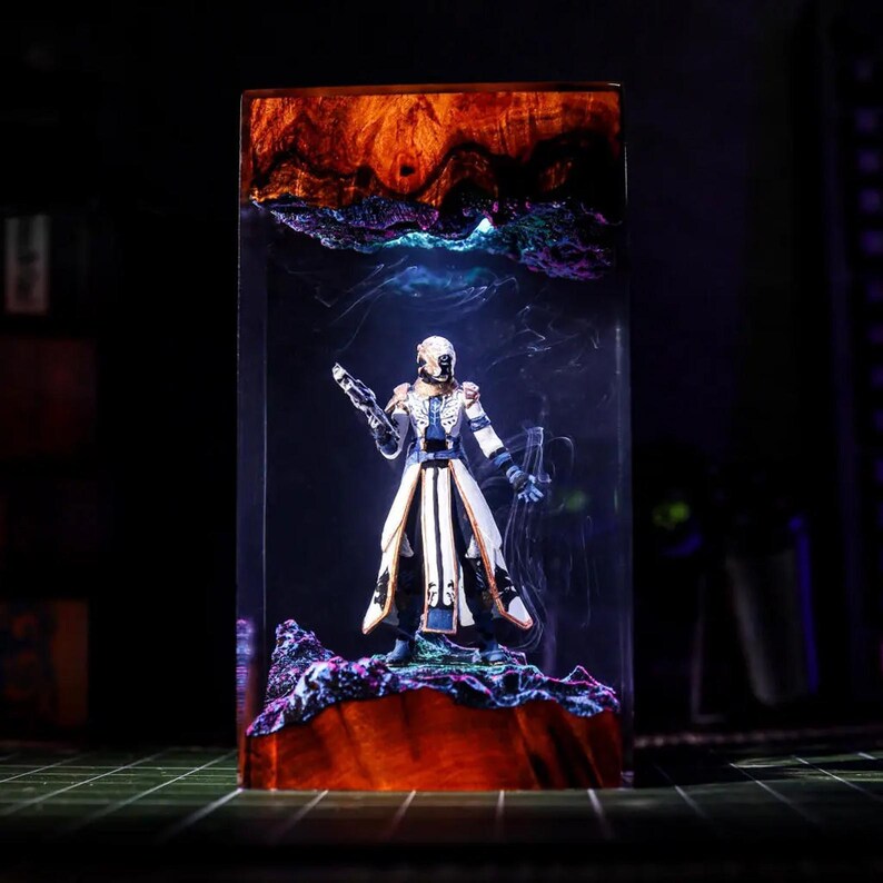 Destiny 2 Warlock Iron Banner Resin Lamp, Handmade LED Gamer Night ...