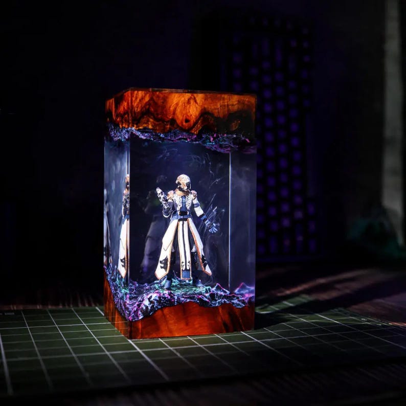 Destiny 2 Warlock Iron Banner Resin Lamp, Handmade LED Gamer Night ...
