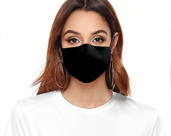Plain Black Mask With Filter - Etsy