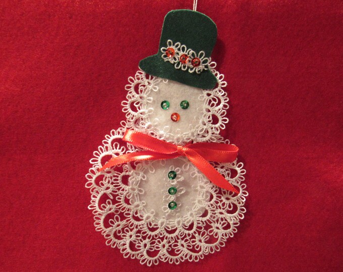Tatted Snowman - Etsy