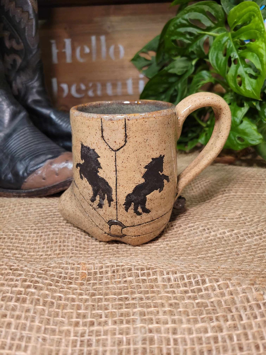 Cowboy Boot Mug - Etsy