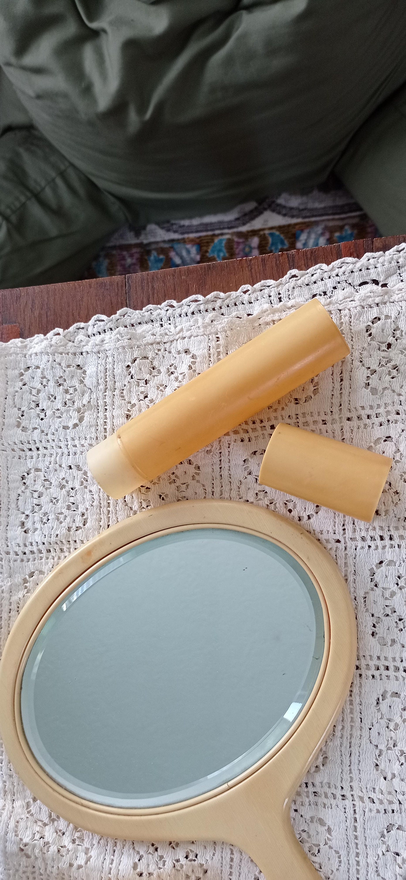 Vintage Celluloid Bakelite Dresser Set Mirror Toothbrush - Etsy