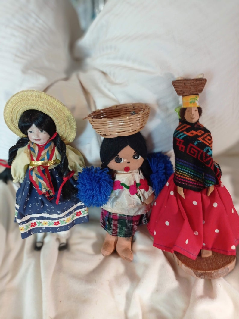 South American Dolls, Lot of 3 - Etsy