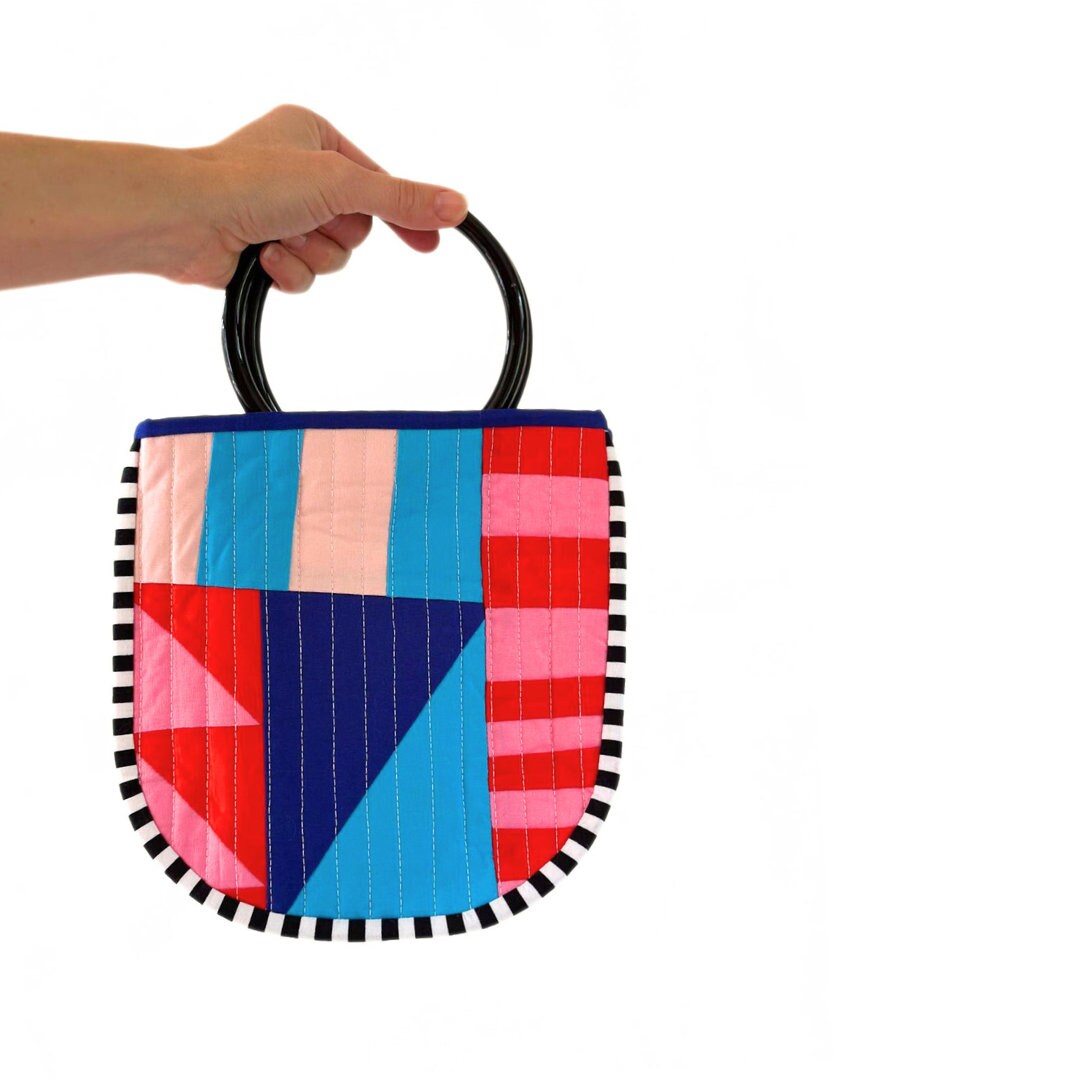 Modern Quilted Improv Hand Bag - Etsy