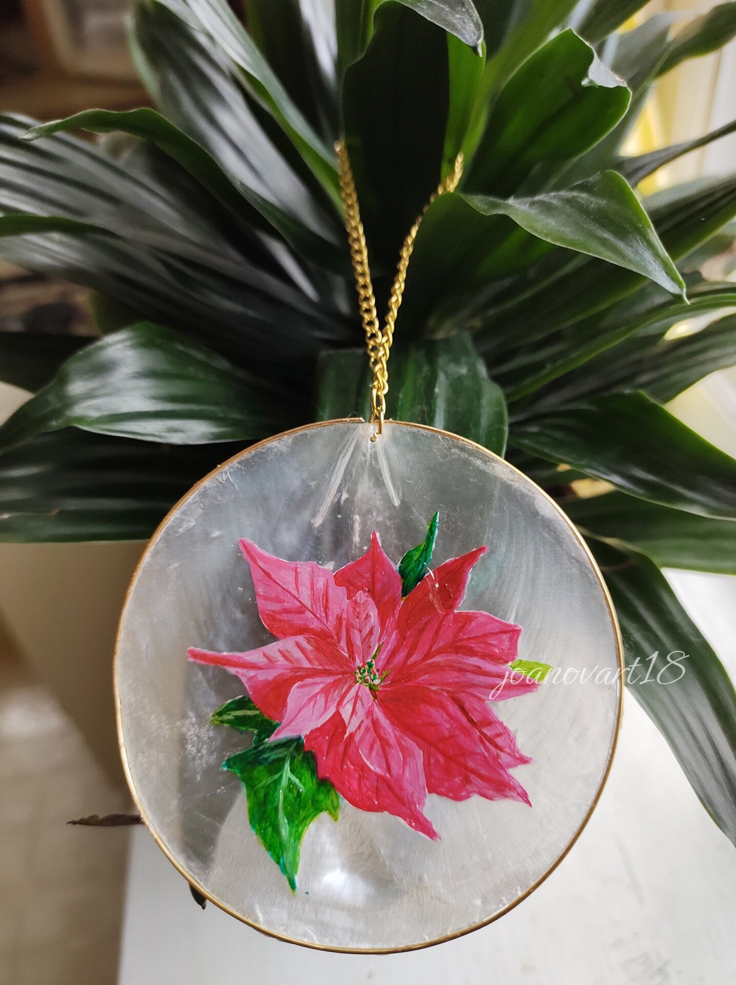 Hand Painted Christmas Ornaments (capiz Shells) - Etsy