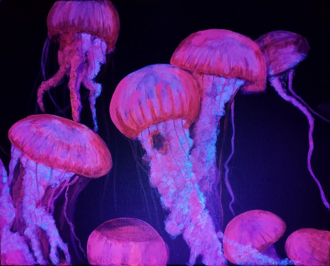 Uv/blacklight Reactive Jellyfish (glow in the Dark) - Etsy