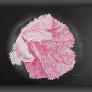 Betta Sakura (pink Betta Fish/cherry Blossoms) - Etsy