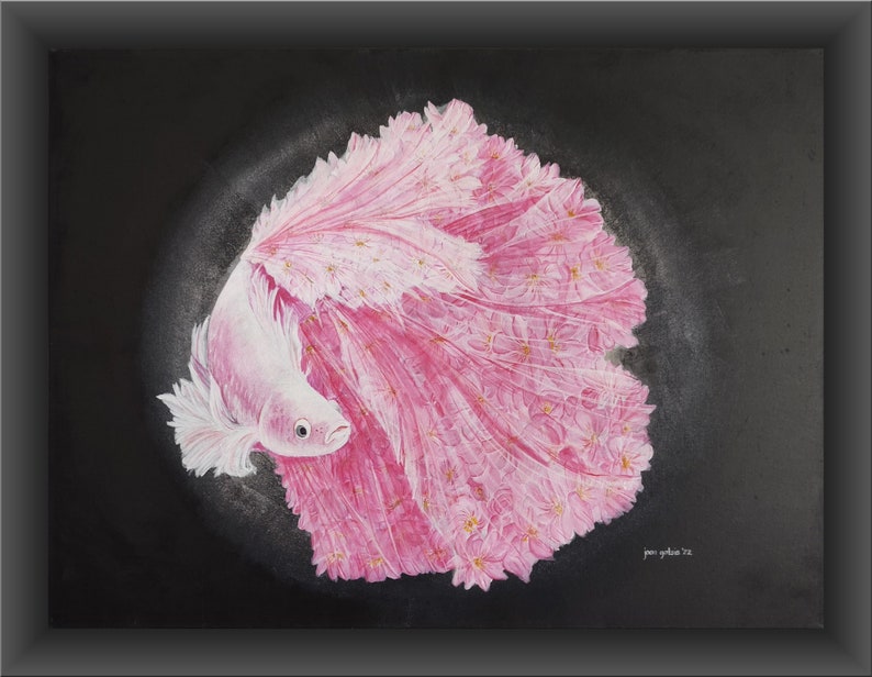Betta Sakura (pink Betta Fish/cherry Blossoms) - Etsy
