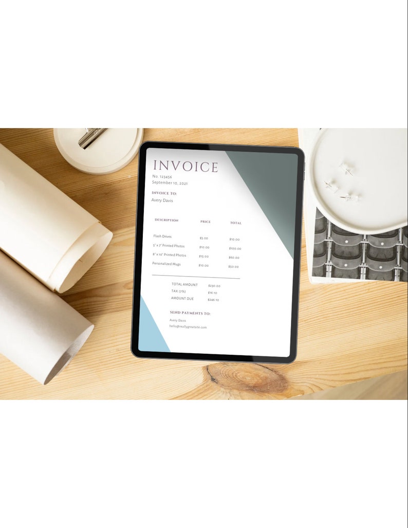 Business Invoice Template - Digital Download - PDF Print - Etsy