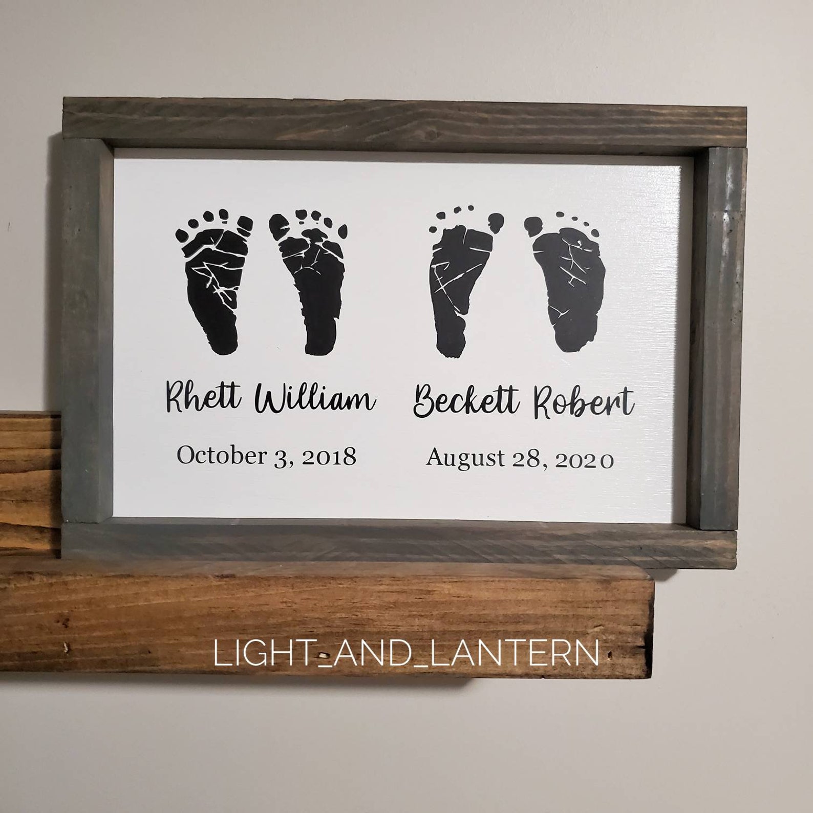 Multiple Footprint Keepsake Sign Two Footprints Sign Twin | Etsy