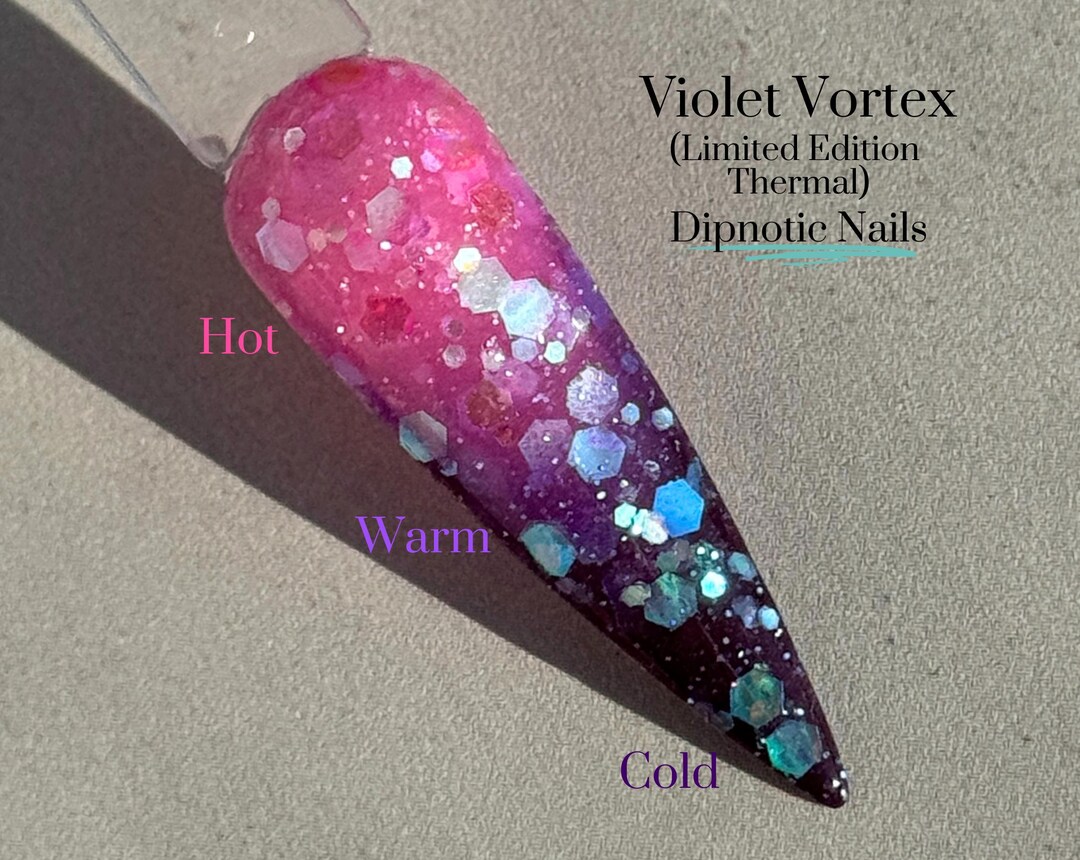 Violet Vortex LIMITED EDITION Purple to Pink Triple Thermal Nail Dip Powder - Etsy