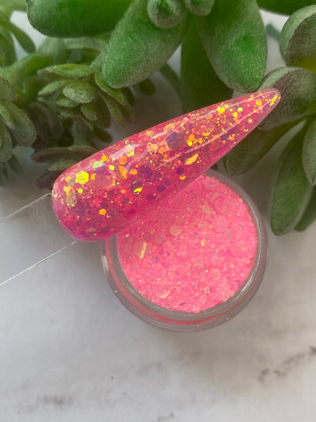 Flaunt Chunky Pink Nail Dip Powder - Etsy