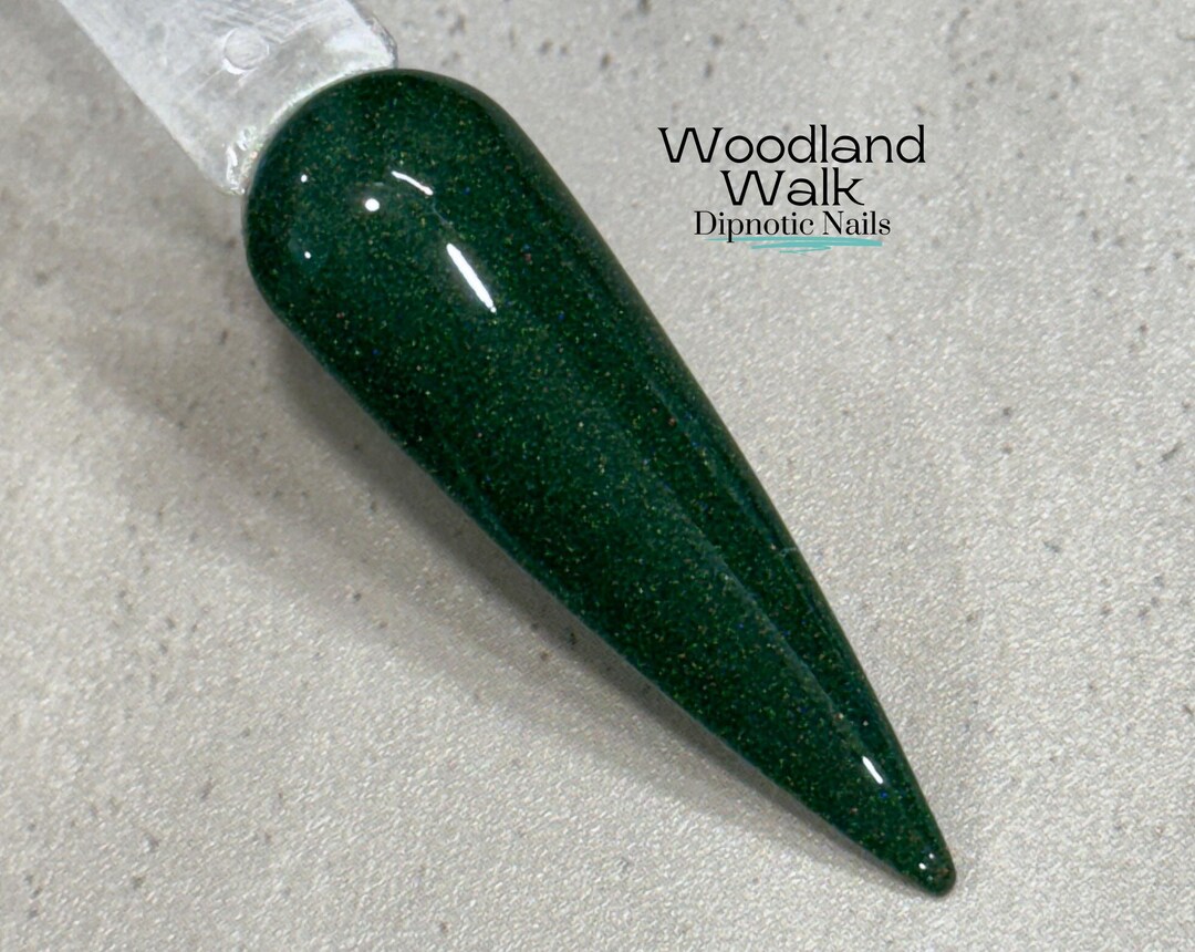 Woodland Walk Green Nail Dip Powder the Sweater Weather Collection - Etsy