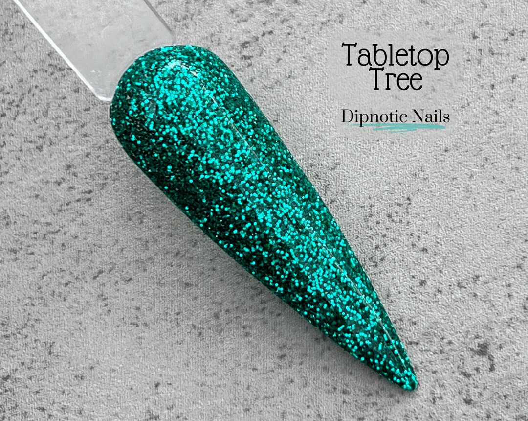 Tabletop Tree Teal Nail Dip Powder the Vintage Christmas Collection - Etsy