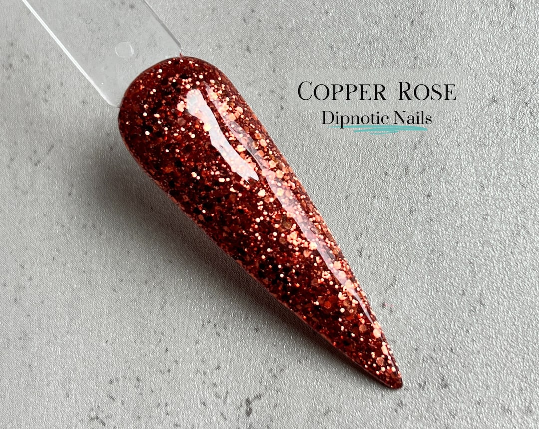 Copper Rose- Rosy Copper Nail Dip Powder Copper Rose Collection - Etsy