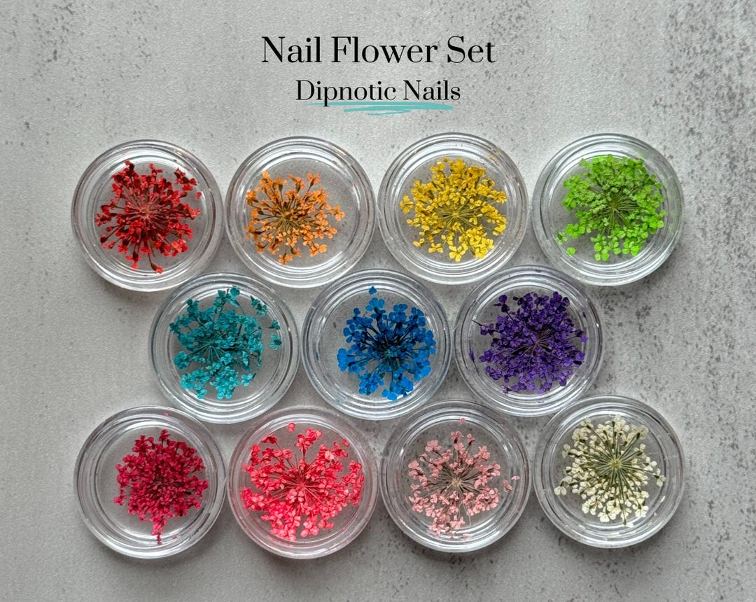Nail Flower Set Real Pressed Flowers for Nails - Etsy
