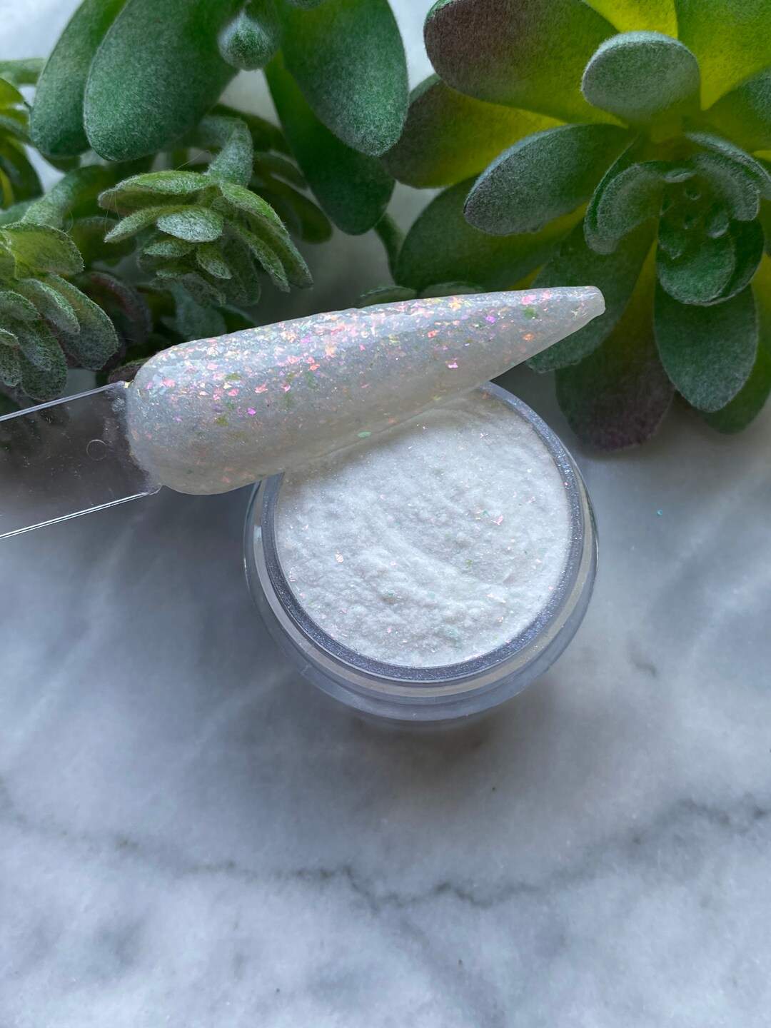 Opal October Birthstone White Shimmer Nail Dip Powder the Birthstone ...