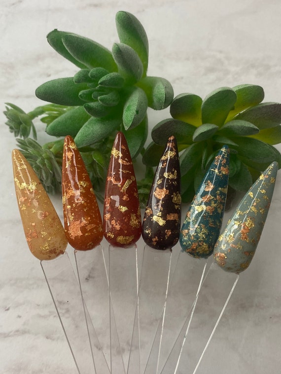 Fall Vibes Foil Dip Powder Collection | Etsy