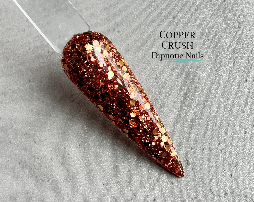 Copper Crush Copper Nail Dip Powder Copper Rose Collection - Etsy