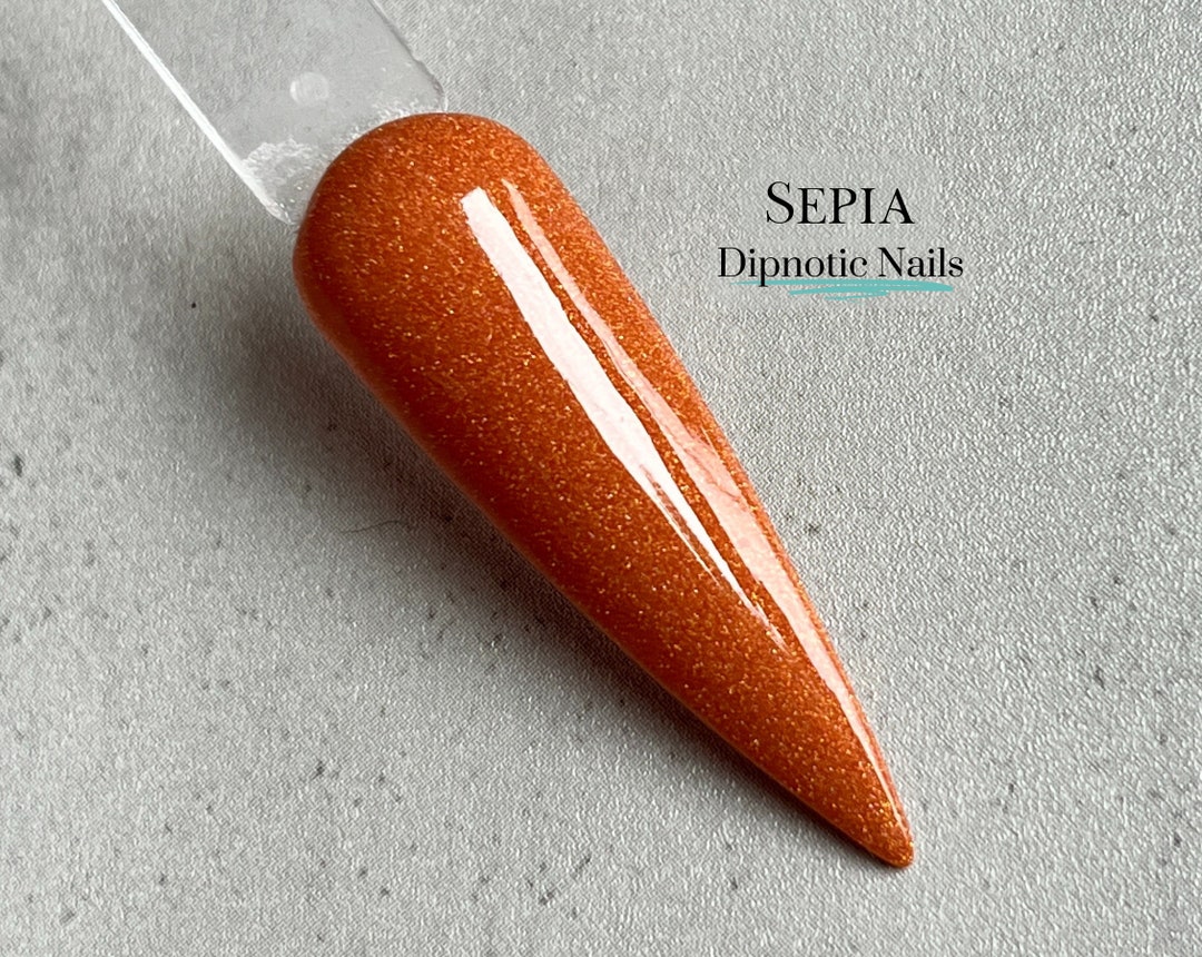 Sepia Copper Nail Dip Powder Copper Rose Collection - Etsy