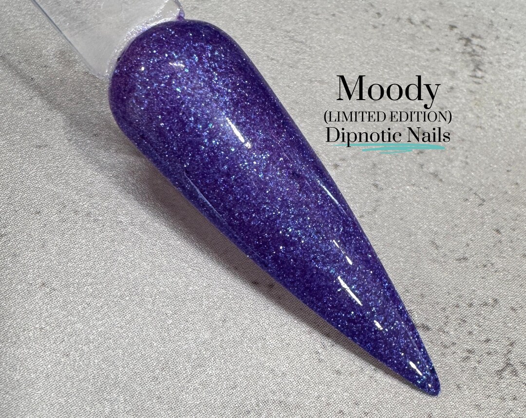 Moody- LIMITED EDITION Dark Purple Nail Dip Powder - Etsy
