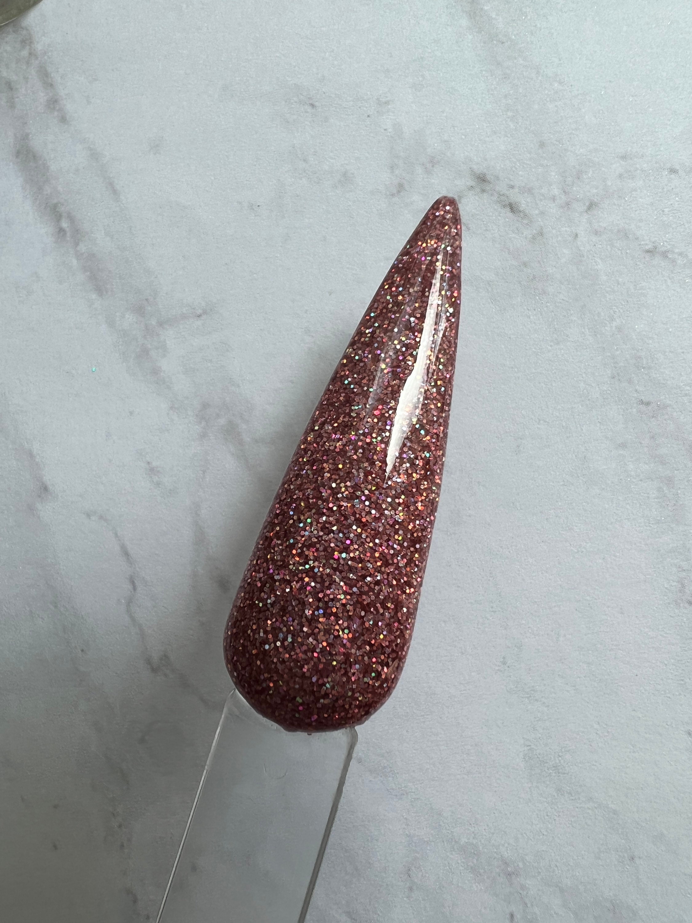 Namaste Rose Gold Holographic Nail Dip Powder the Hello Holo - Etsy