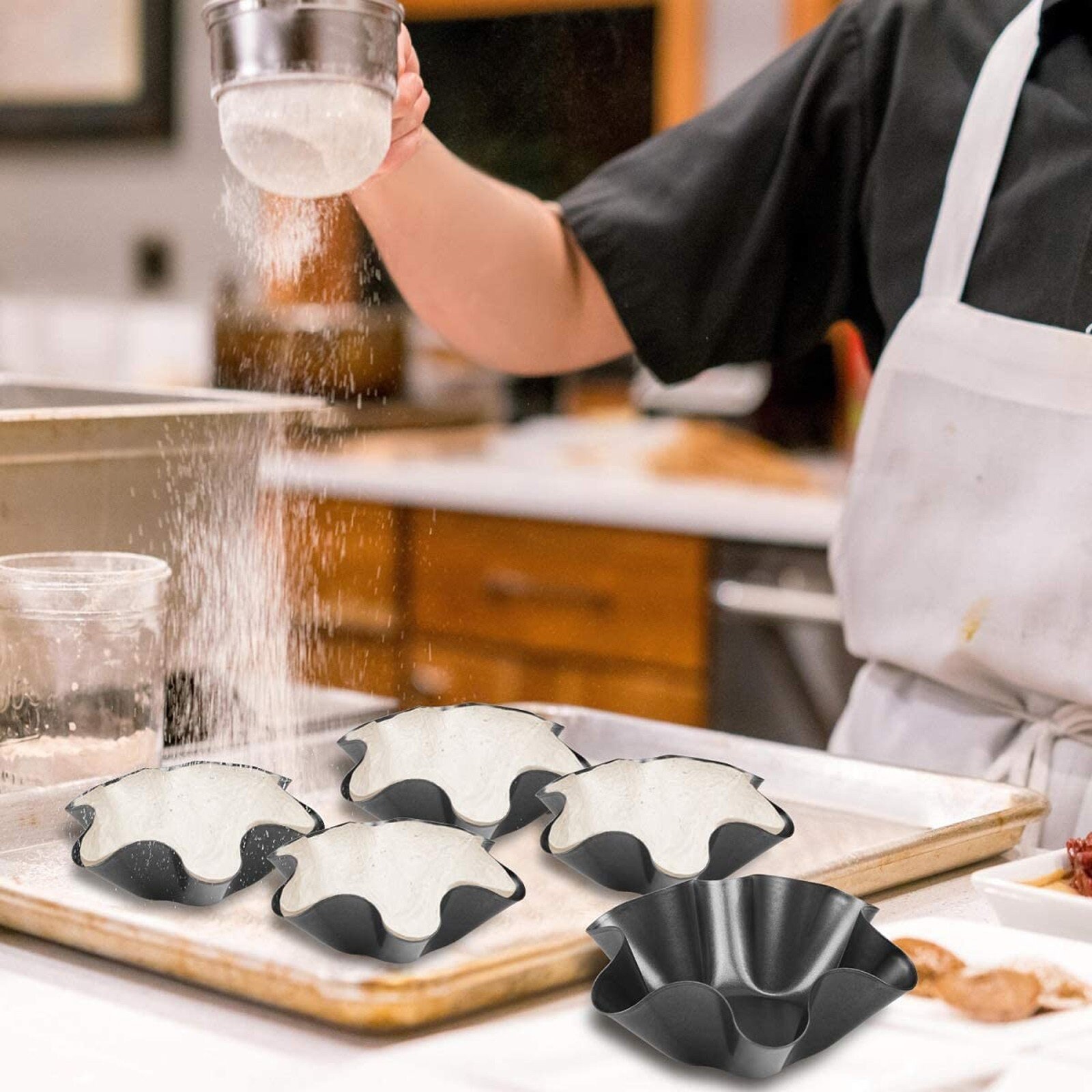 Large Non-stick Fluted Tortilla Shell Pans Taco Salad Bowl Makers - Etsy UK