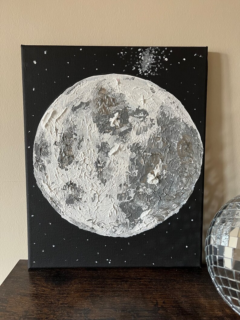 Fully Captivated | Abstract Moon Painting | Wall Art - Etsy