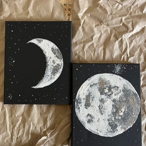 Fully Captivated | Abstract Moon Painting | Wall Art - Etsy