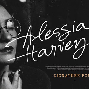 Alessia Harvey - Signature Font - Etsy