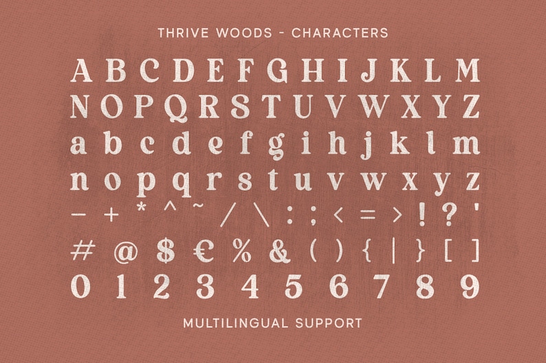 Thrive Woods Font: Organic Serif, Stylish Typeface - Etsy