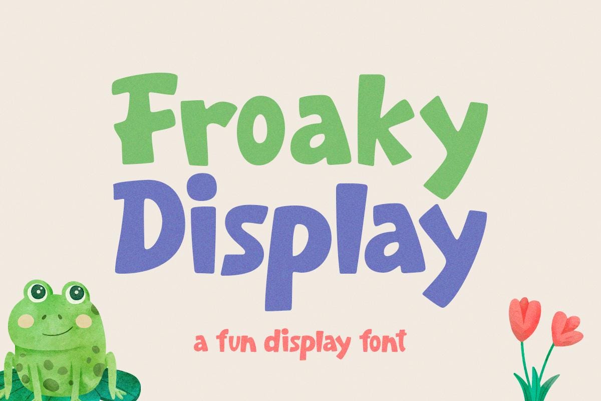 Froaky Display Font: Playful Children's Book Font - Etsy