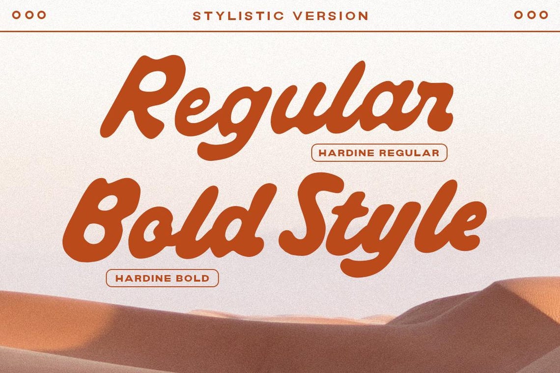 Hardine Nostalgic Script Font: Retro Bold Typeface - Etsy