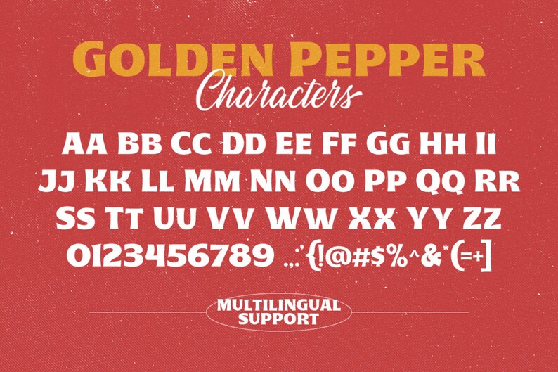 Golden Pepper Vintage Typeface.vintage Font, Bold Font, Logo Font ...