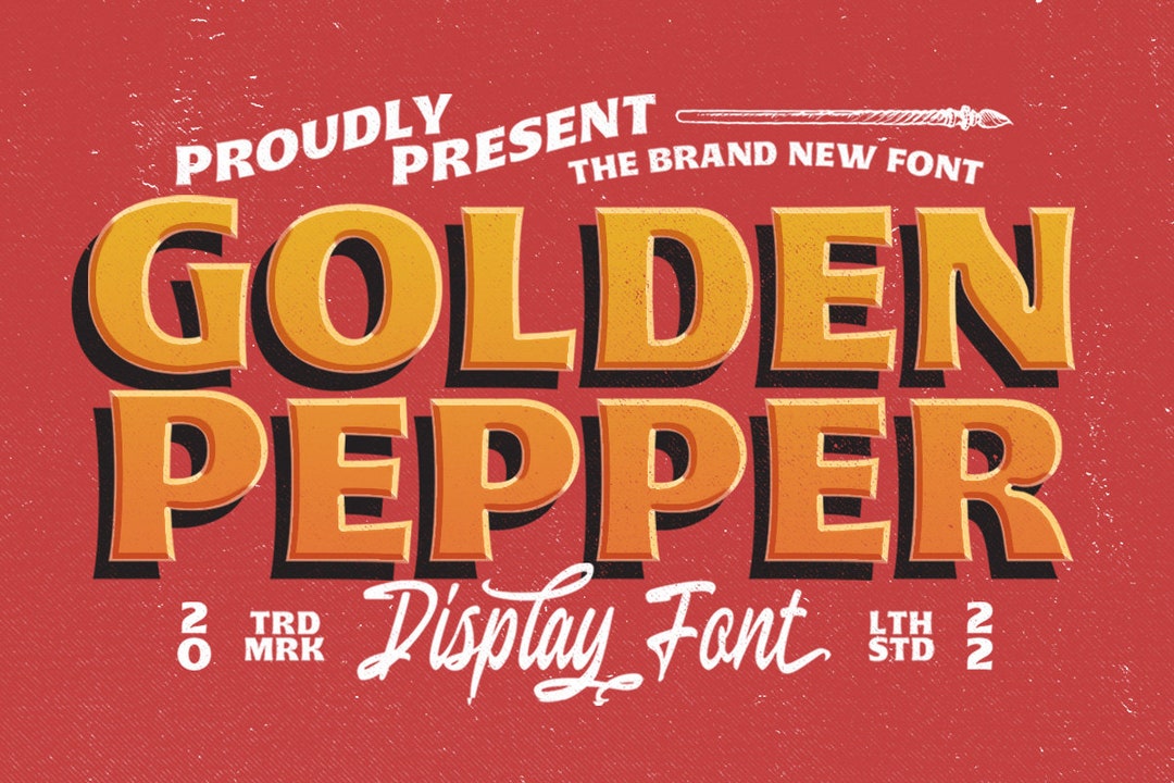 Golden Pepper - Vintage Typeface.vintage Font, Bold Font, Logo Font ...