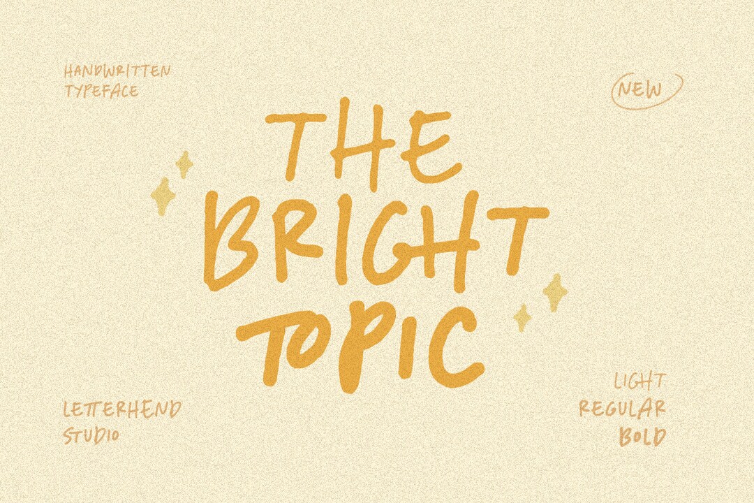The Bright Topic - 3 Styles,casual, Tagline, Slogan, Handwriting ...