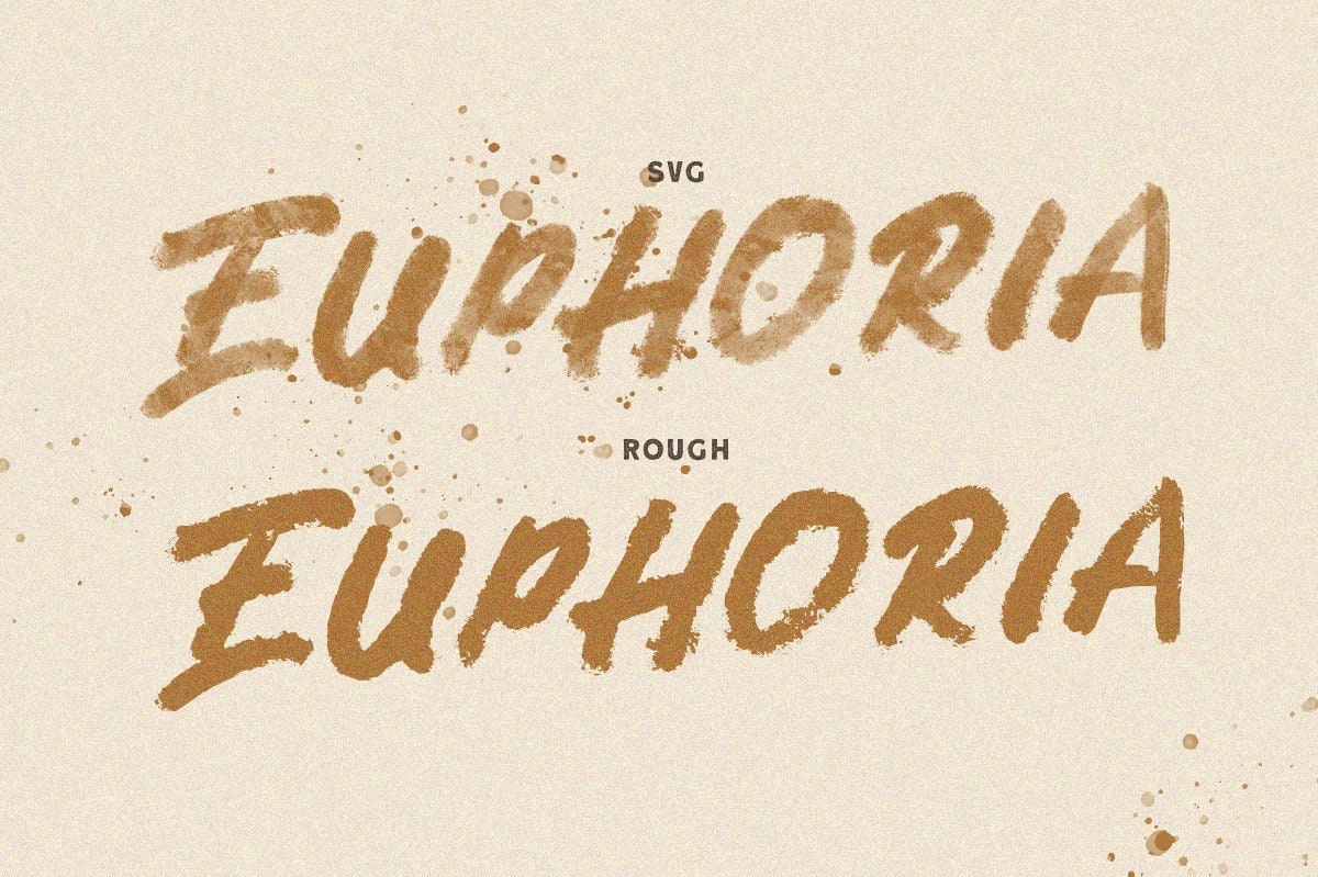 Euphoria Shades SVG, Quirky Font, SVG Font, Display Font, Textured Font ...