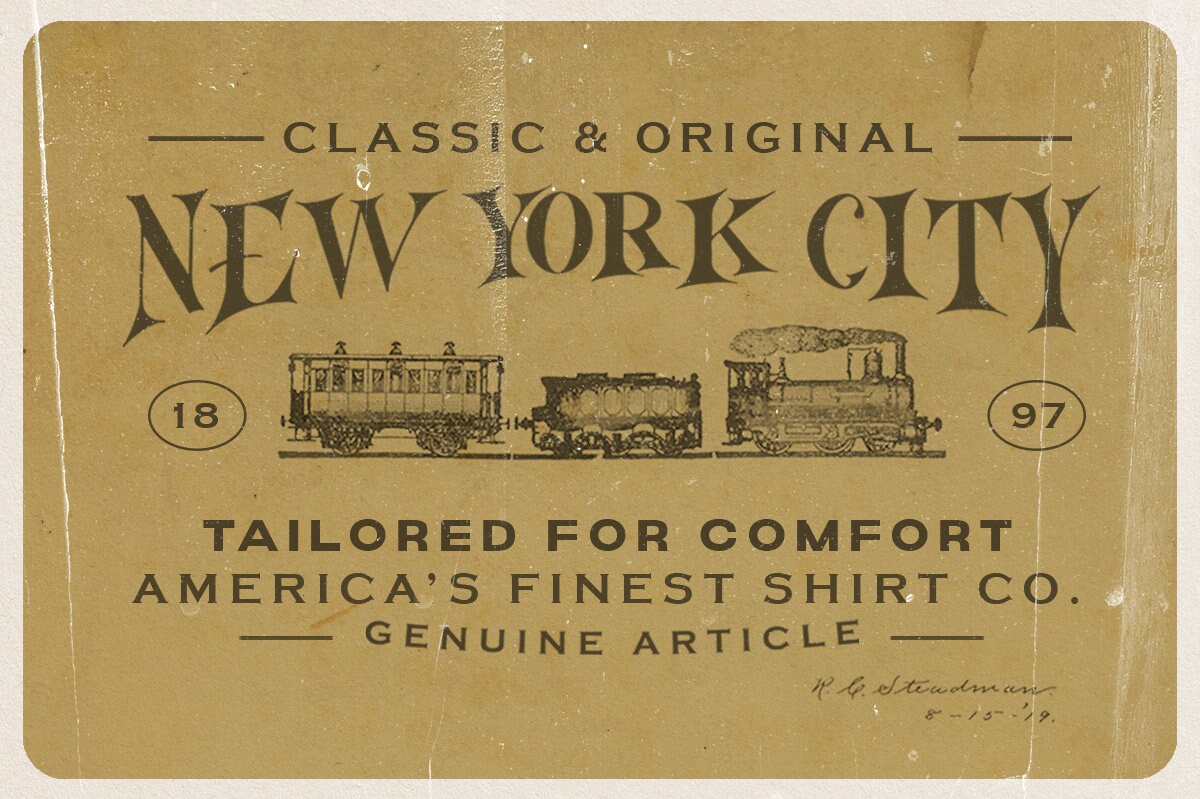 North Mountain, Vintage Font, Nostalgic Font, Serif Display Font ...