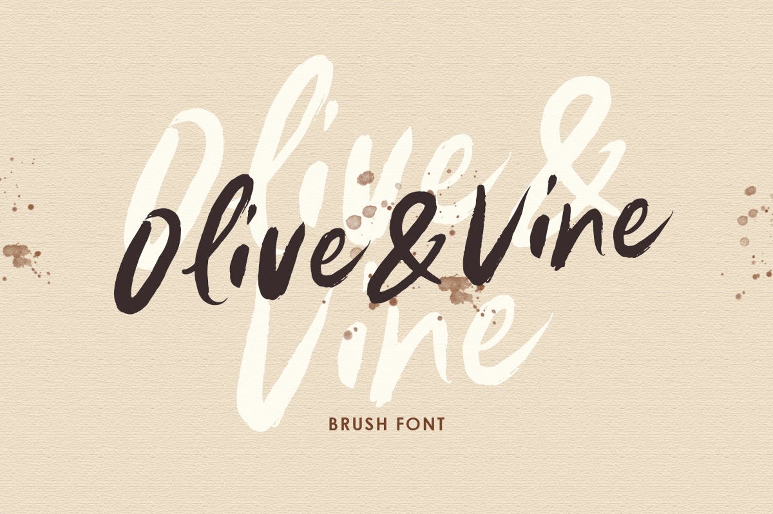 Olive &Vine Brush Font Gritty Font Logo Font Rustic Font | Etsy