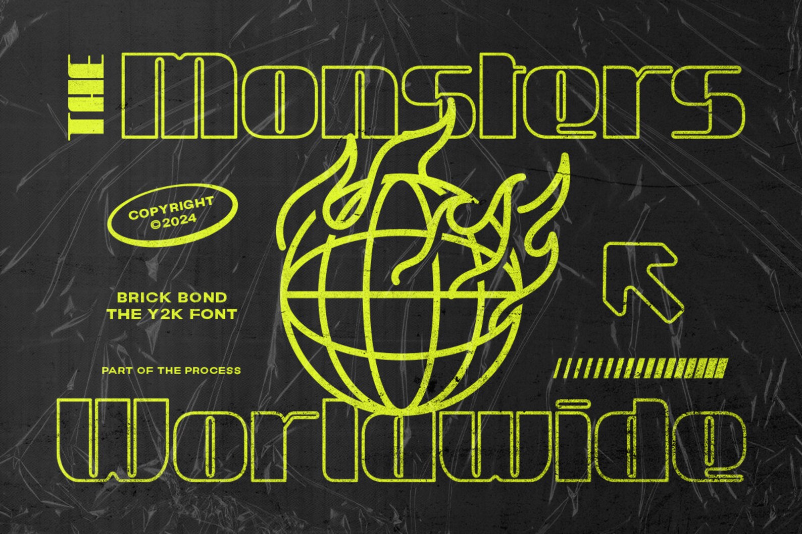 Brick Bond, Modern, Y2K Trend, Y2k Font, Futuristic, High-tech ...