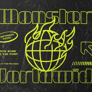 Brick Bond, Modern, Y2K Trend, Y2k Font, Futuristic, High-tech ...