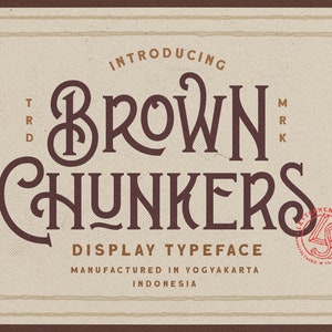 Brown Chunkers Font: Vintage Swash Serif Display Typeface - Etsy