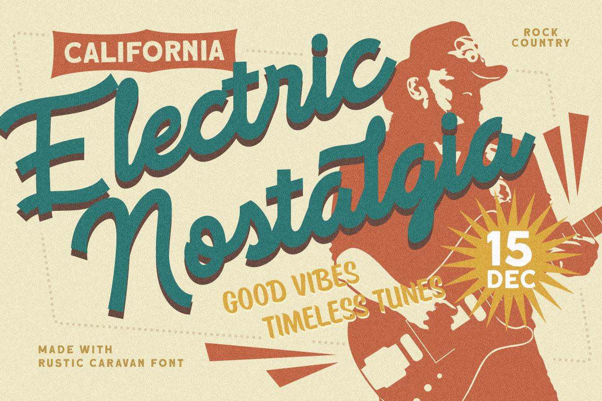 Rustic Caravan Monoline Script Font, Vintage Groovy Retro Font - Etsy