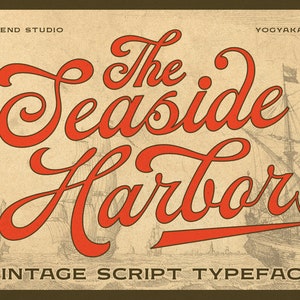 The Seaside Harbor: Vintage Script Font With Swashes - Etsy