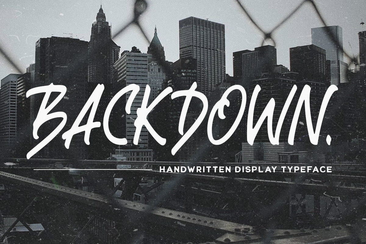 Backdown Handwritten Display Typeface, Handwritten, Hand Writing, Hand ...