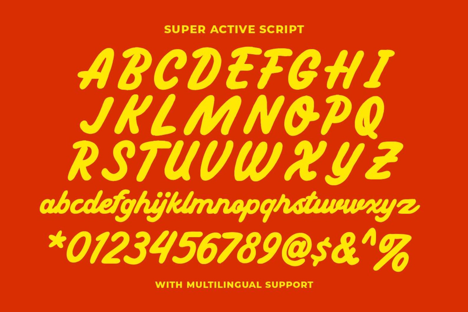 Super Active Font Duo, Retro Bold Script & Sans Serif (digital Download ...