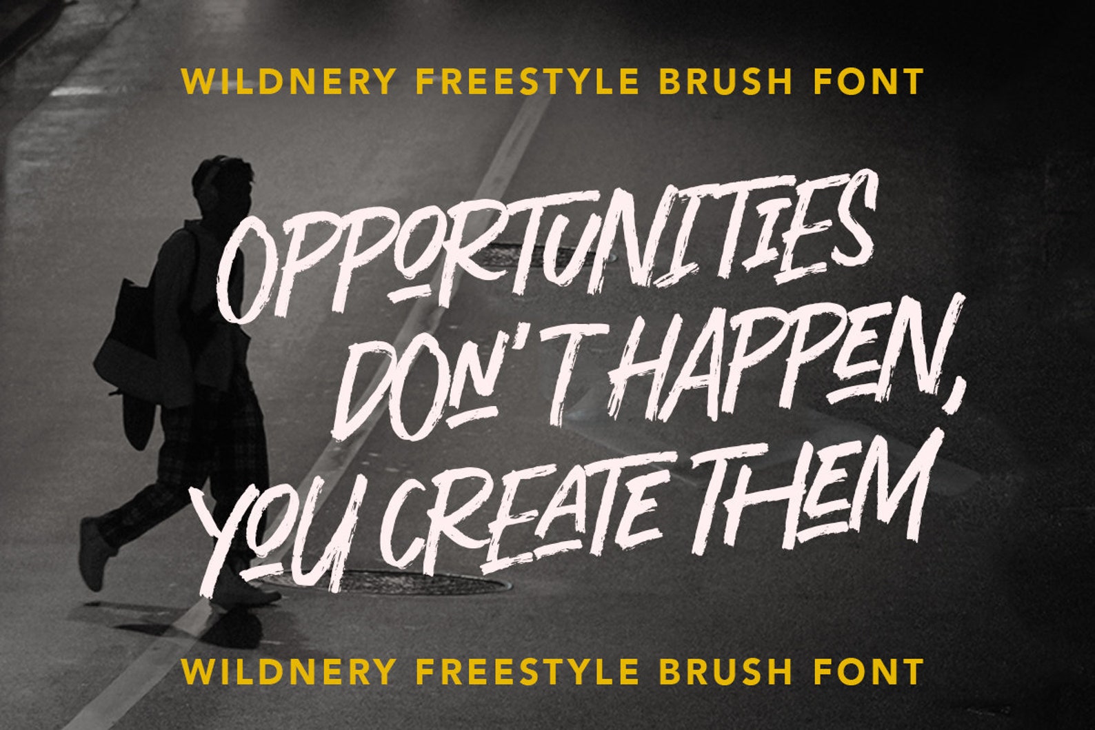 Wildnery Freestyle Brush Font, Brush Font, Urban Font, Display Font ...